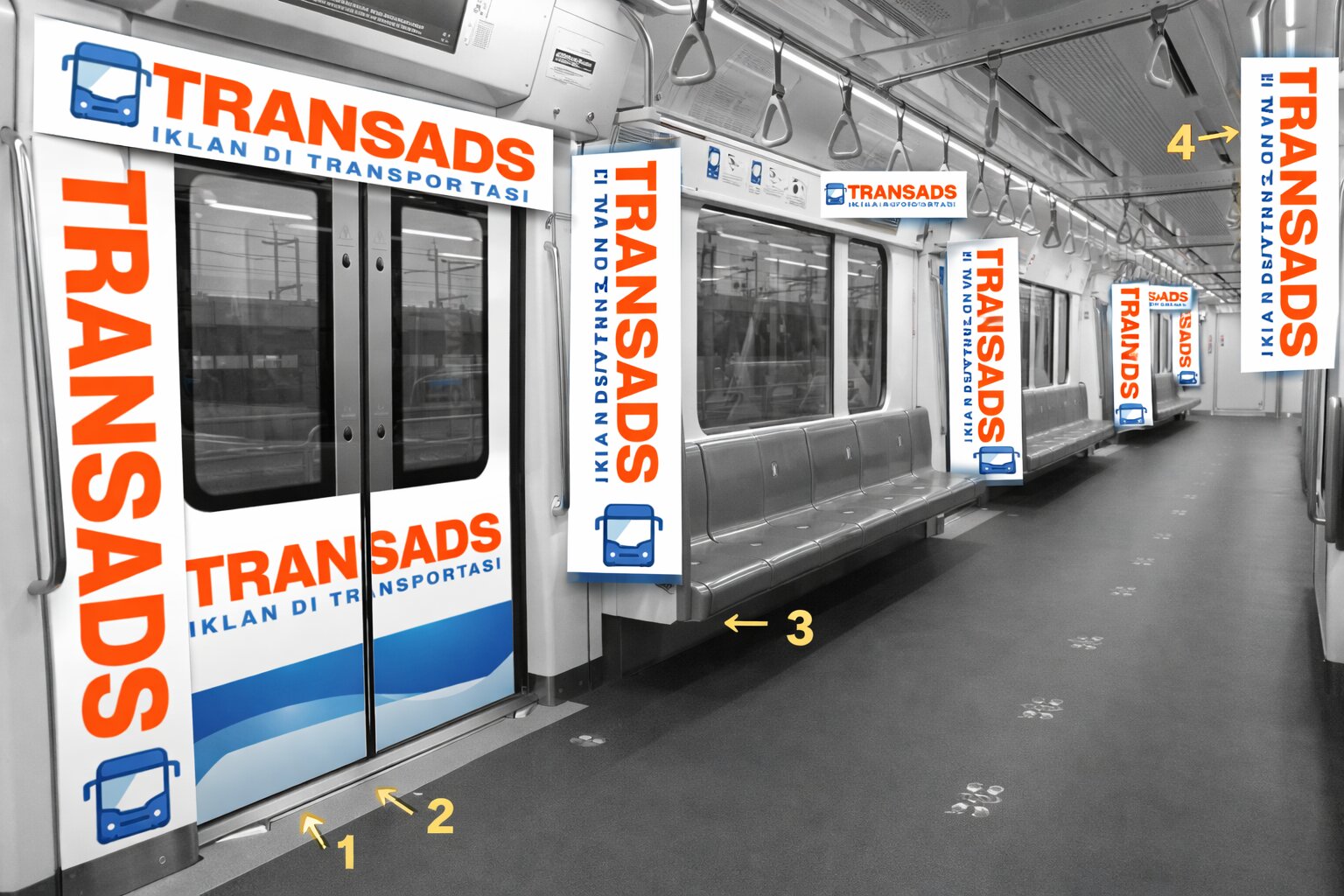 MRT Branding - WALL PANEL - Iklan di Transportasi Umum