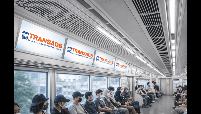 Kereta KCI Ceiling Panel - Iklan di Transportasi Umum