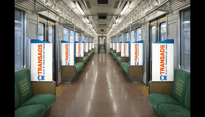 Kereta KCI Standing Panel - Iklan di Transportasi Umum