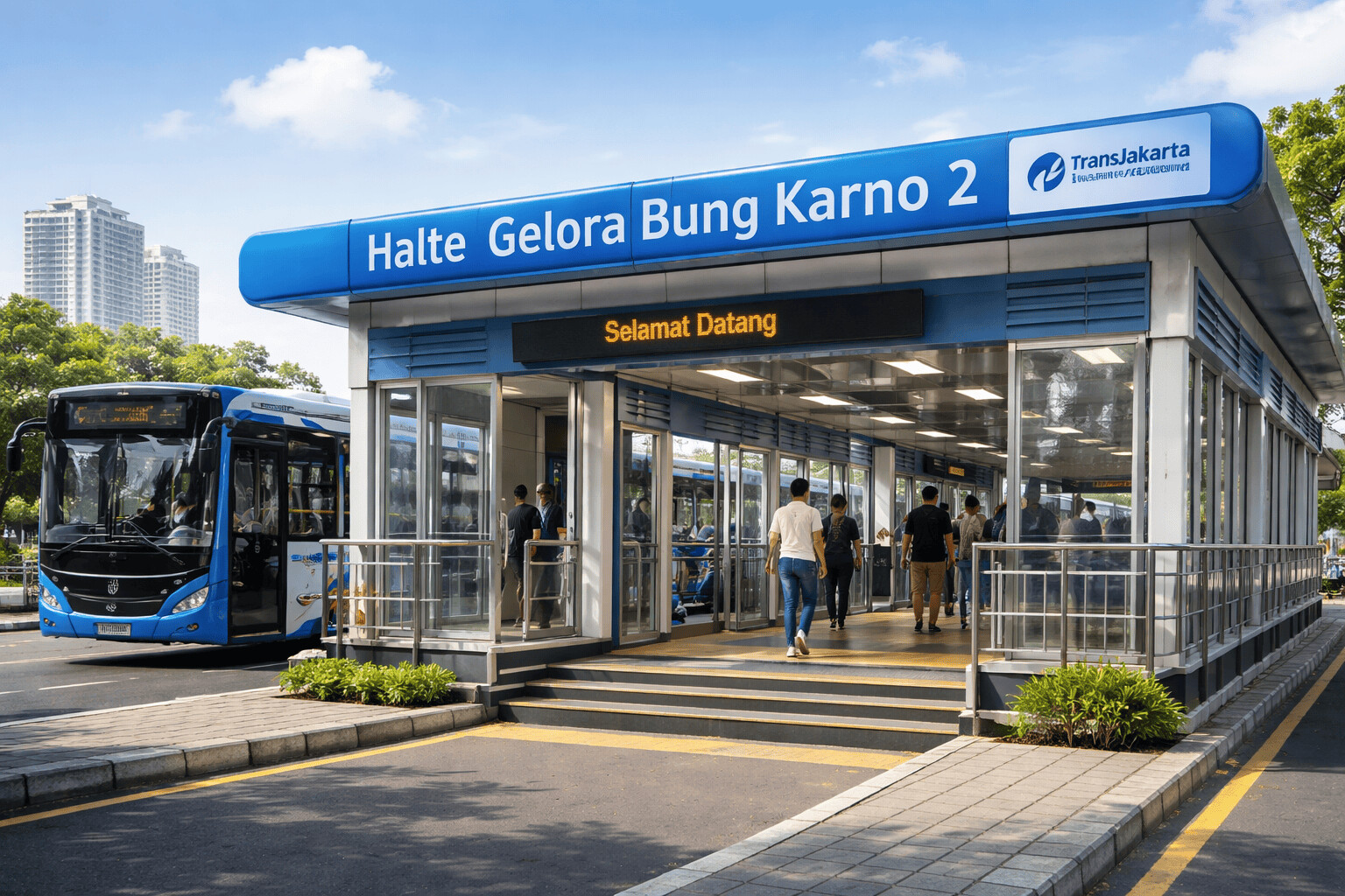 Halte Transjakarta Non BRT with 2D/3D Pop-Up - Iklan di Transportasi Umum